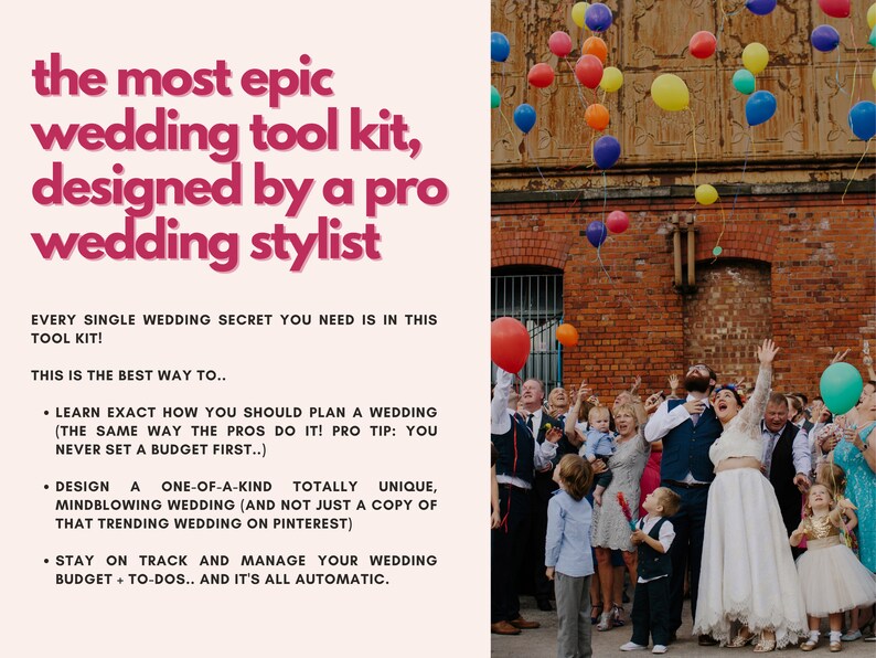 The Ultimate Wedding Tool Kit Wedding Spreadsheet Planner - Etsy