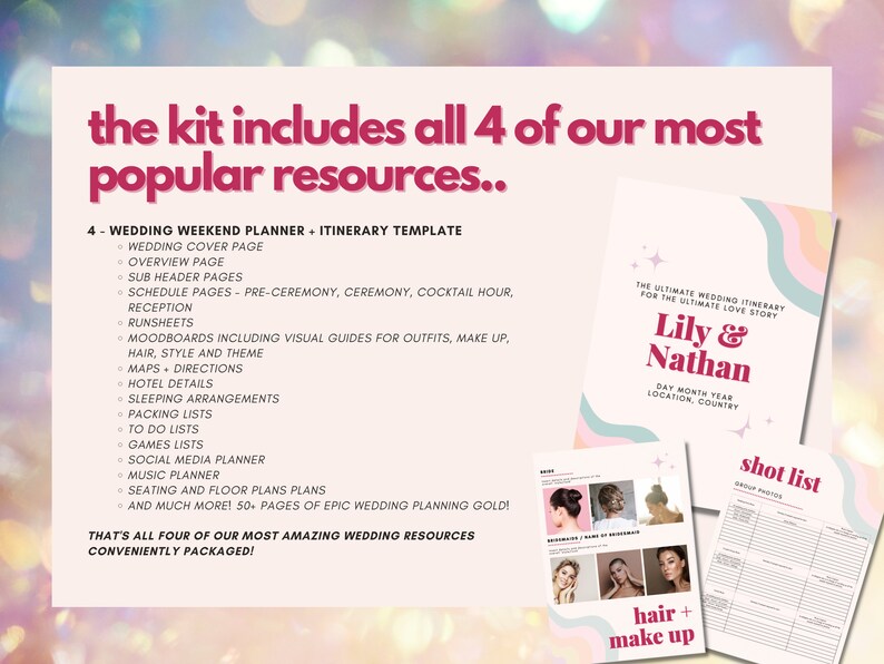 The Ultimate Wedding Tool Kit Wedding Spreadsheet Planner - Etsy