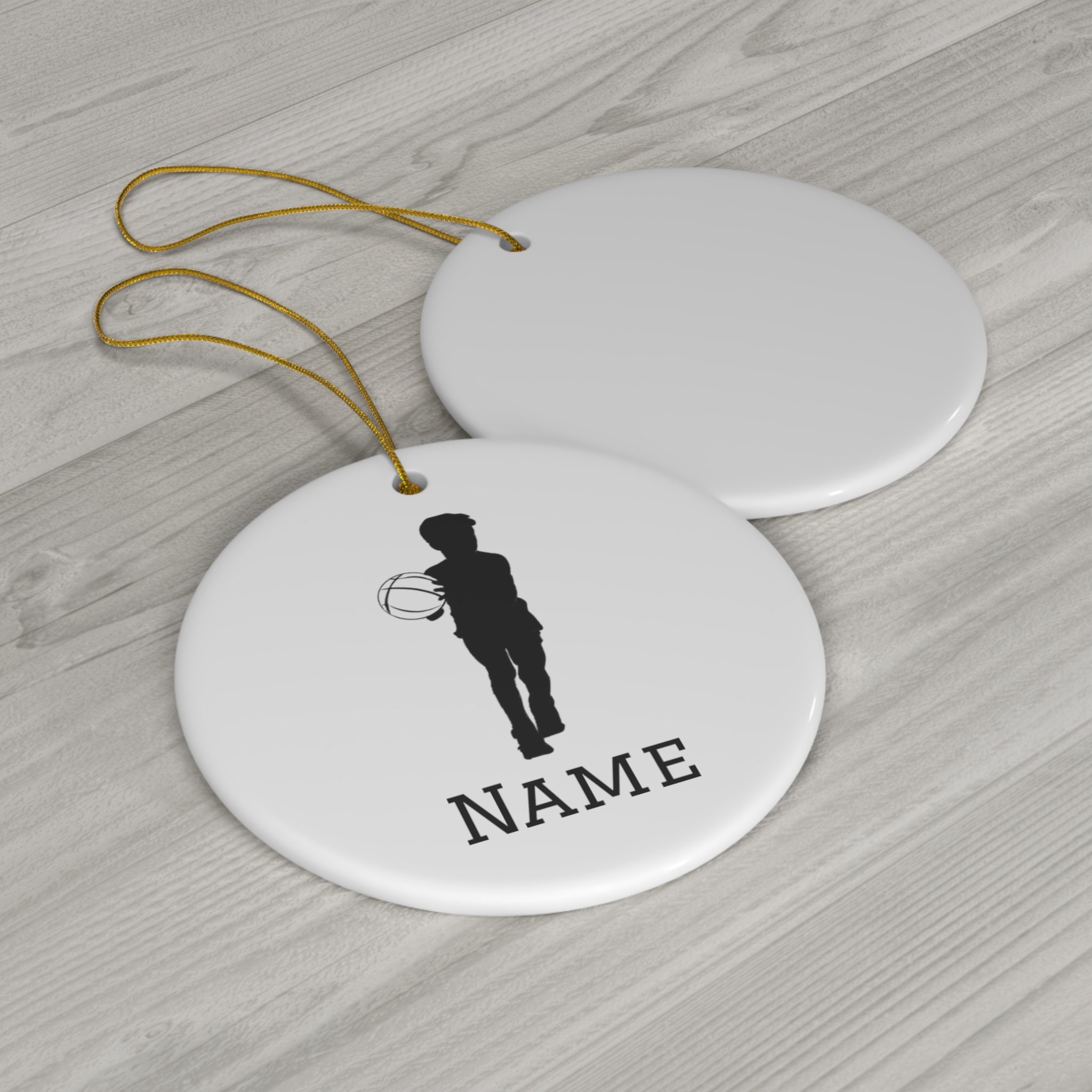 Custom Basketball Boy Sport Ceramic Ornament - Etsy