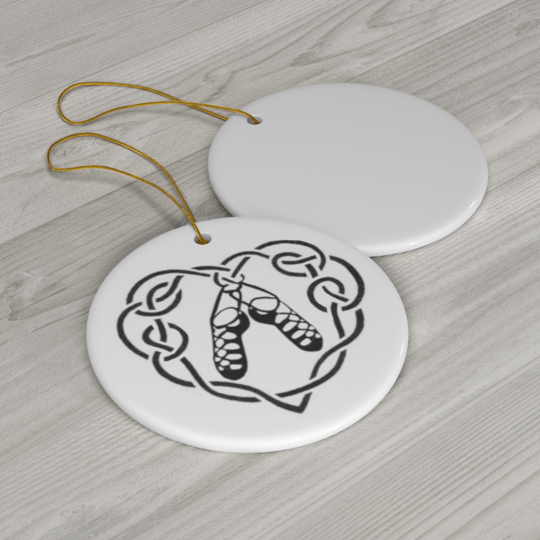 Celtic Knot Irish Dancer Ghillies Ceramic Ornament - Etsy