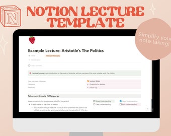 Notion Template Notes - Etsy