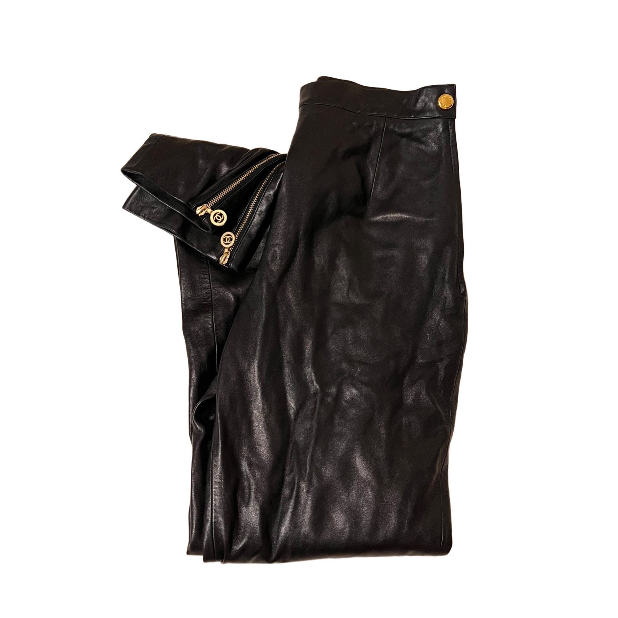 Authentic Chanel Vintage Leather Pants Collection 29 - Etsy