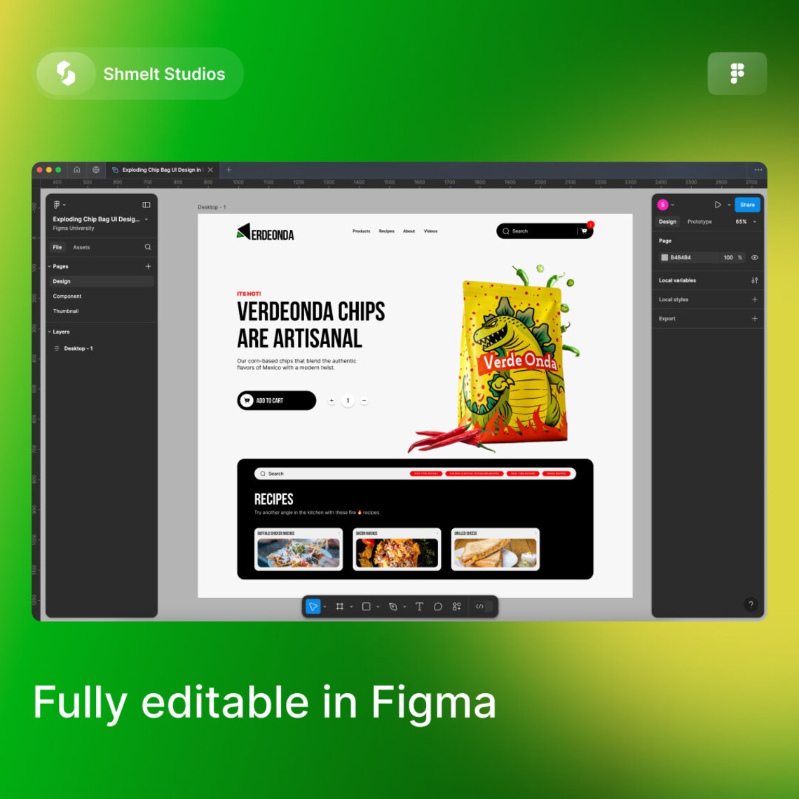 Exploding Chip Bag Animation Interactive Figma Prototype Digital ...