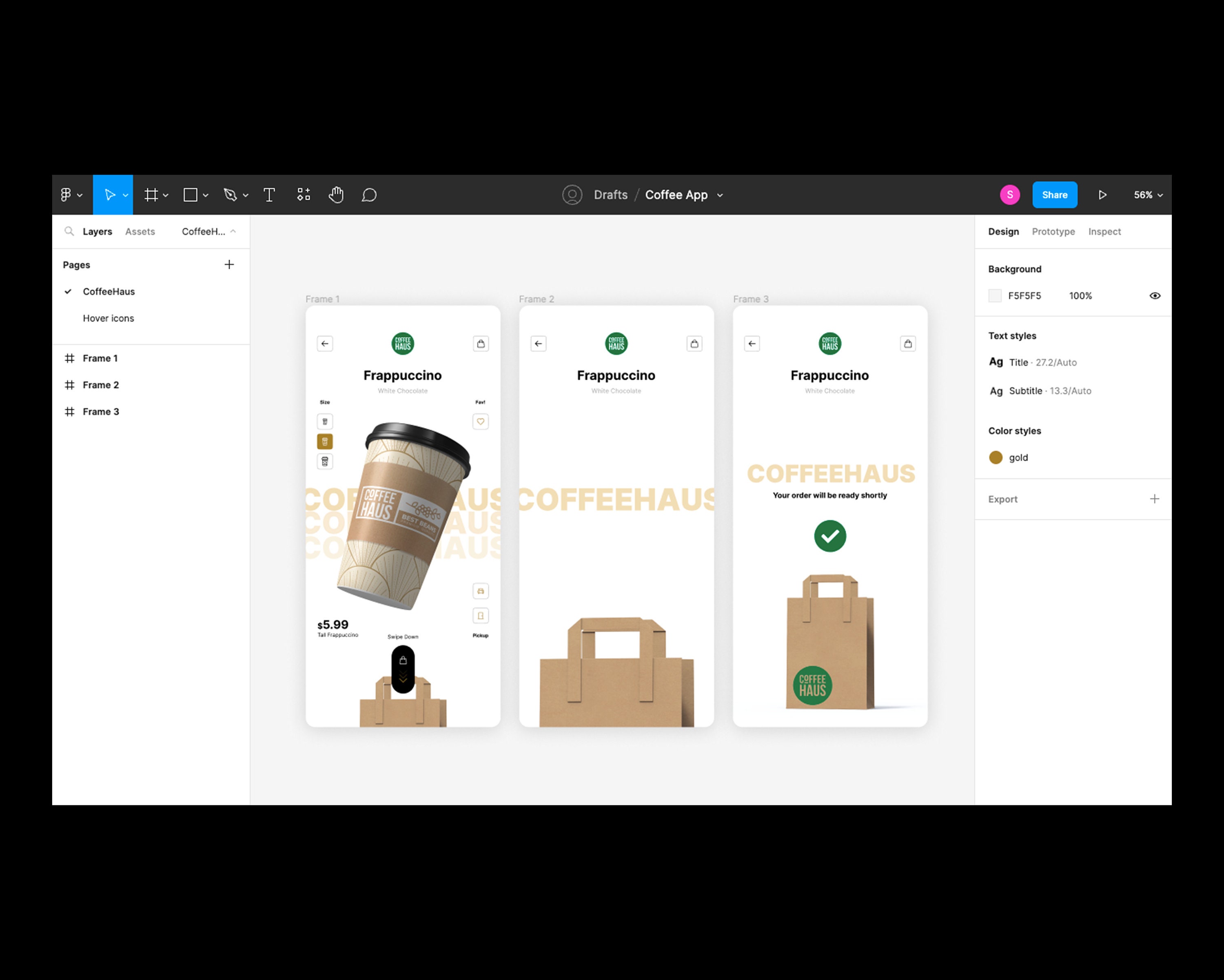 Coffee App Figma File - Etsy