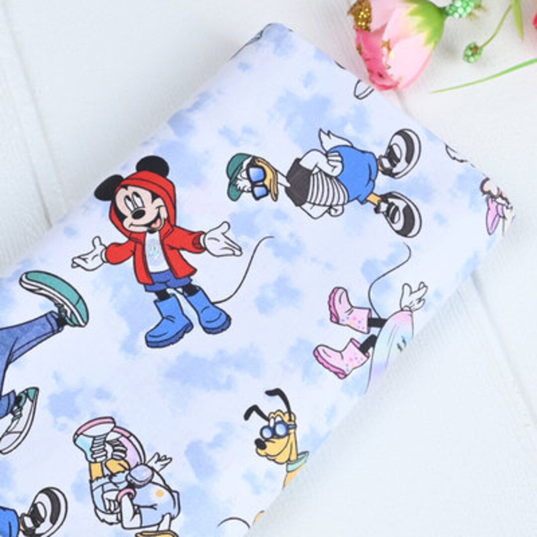 Mickey Minnie Mouse Fabric Donald Duck Goofy Fabric Cartoon Anime ...