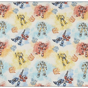 Transformers Fabric Anime Cotton Fabric by the Half Yard - Etsy