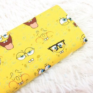 Spongebob Squarepants Fabric Cartoon Anime Cotton Fabric by the Half ...