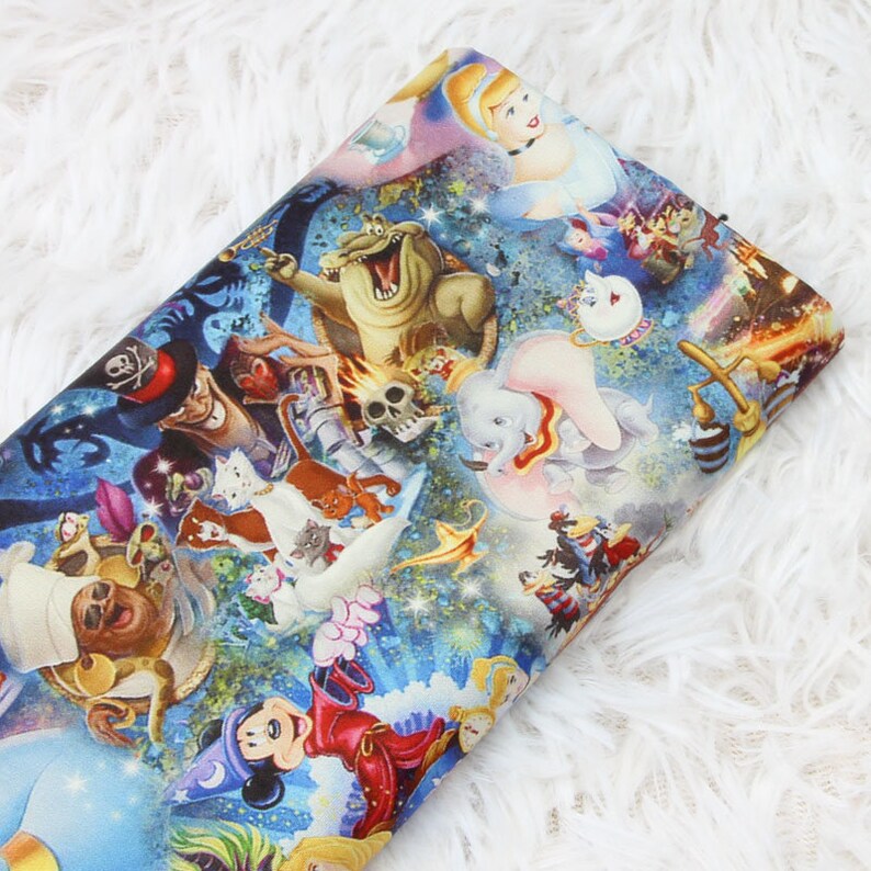Disney Characters Fabric Cartoon Cotton Fabric by the Half Yard - Etsy