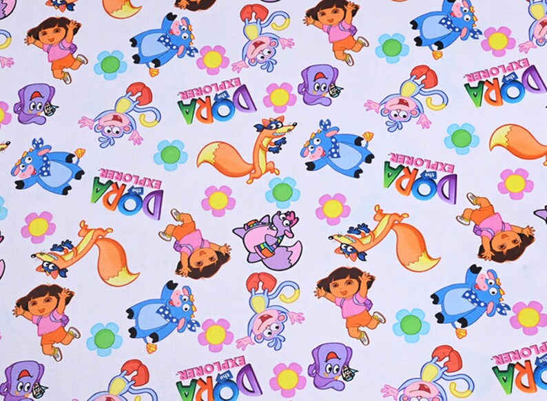 Dora the Explorer Fabric Anime Cotton Fabric by the Half Yard - Etsy