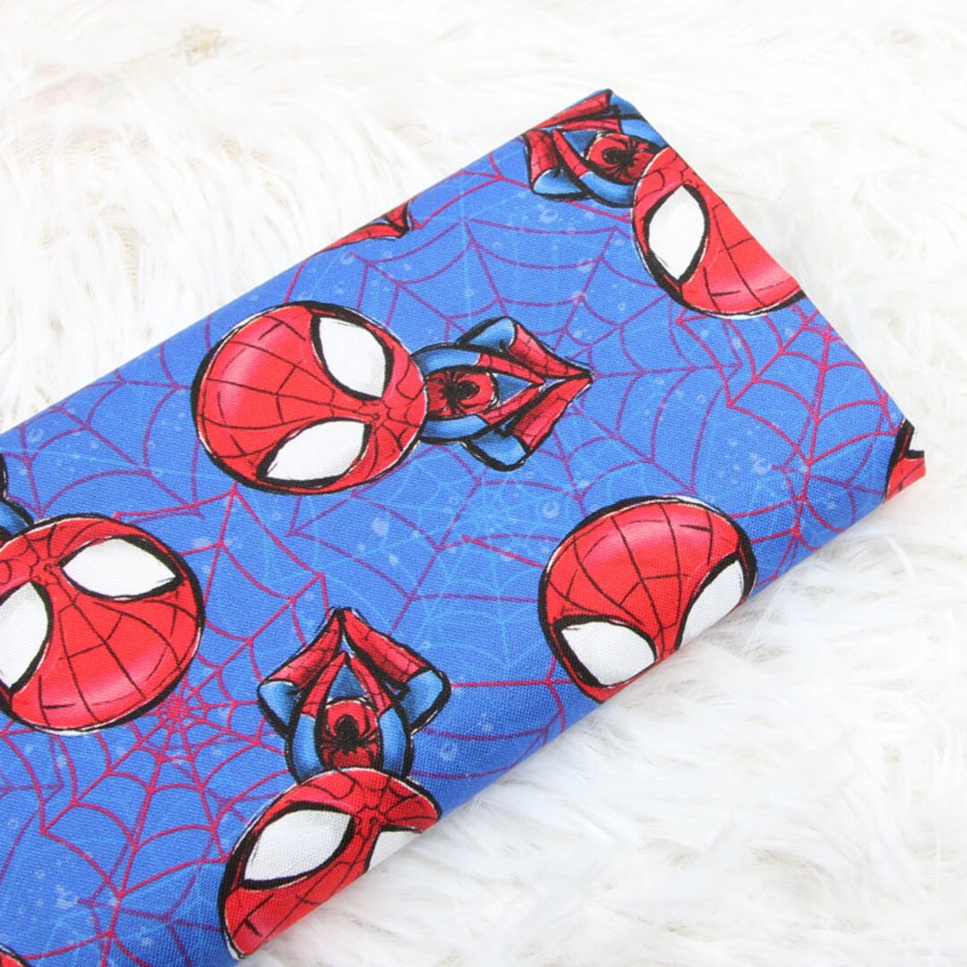 Cartoon Spider-man Fabric Anime Cotton Fabric by the Half Yard - Etsy