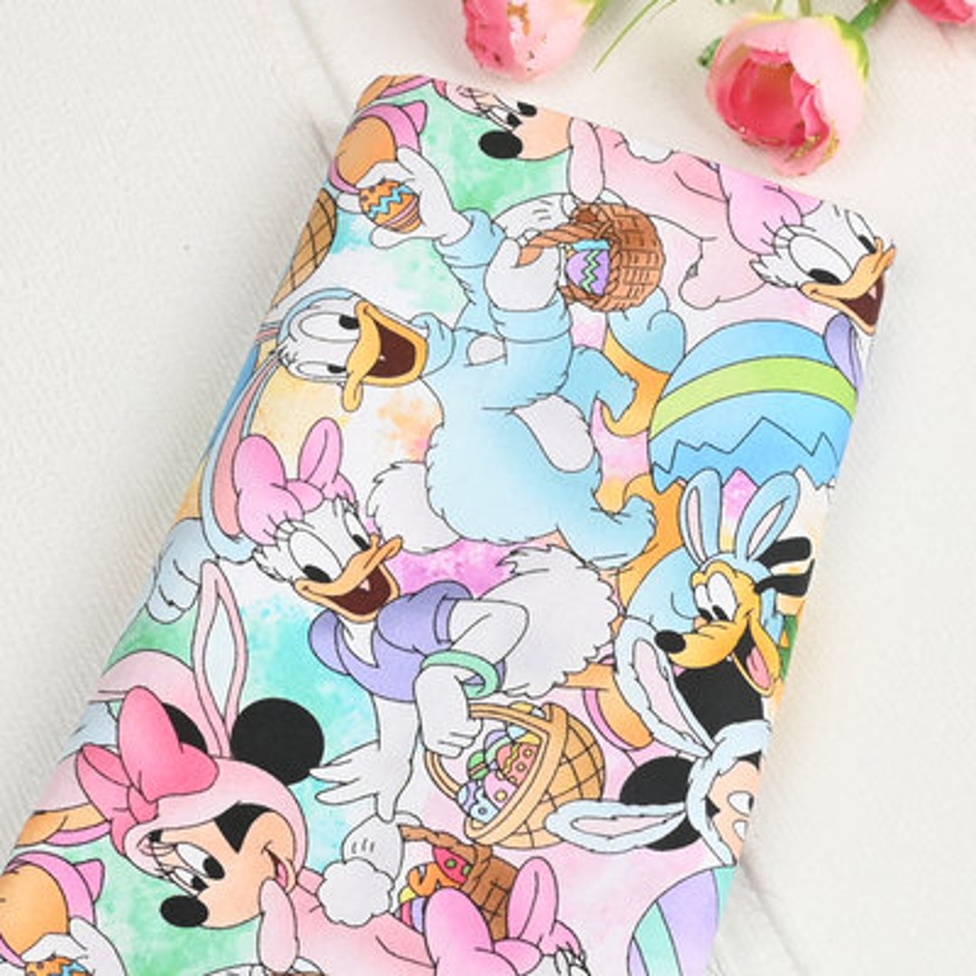 Mickey Minnie Mouse Fabric Donald Duck Goofy Fabric Cartoon Anime ...