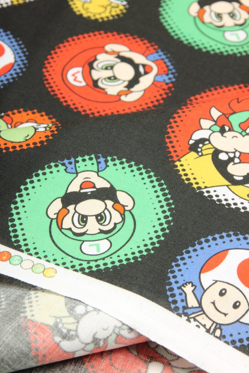 Super Mario Fabric Mario Luigi Fabric Japanese Anime Fabric - Etsy