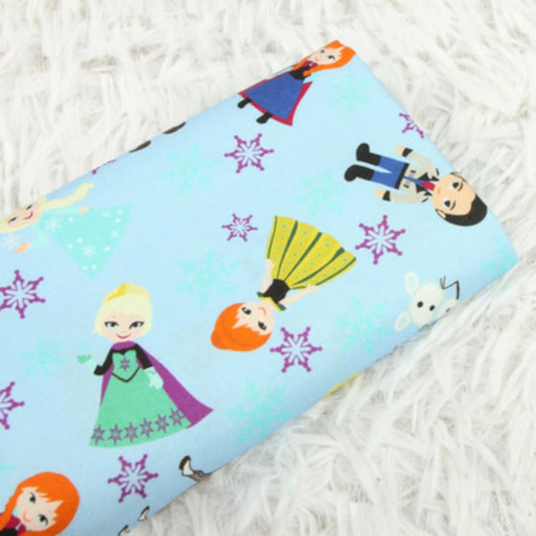 Frozen Fabric Elsa Frozen Fabric Cartoon Anime Cotton Fabric by the ...