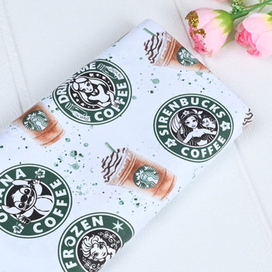 Coffee Fabric Starbucks Fabric Disney Princess Fabric Stitch Fabric ...