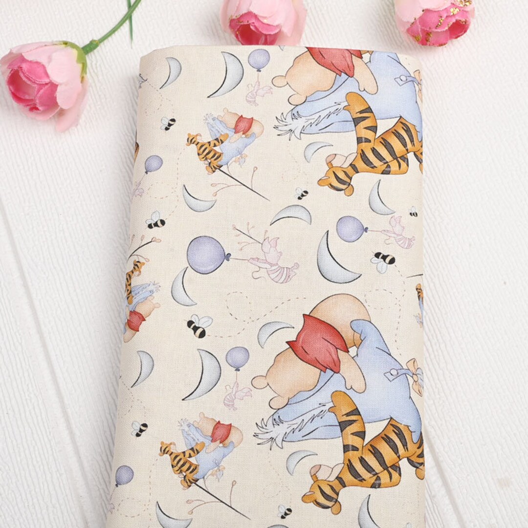 Disney Tigger & Pooh Fabric Pooh Bear Friends Fabric Cartoon Cotton ...