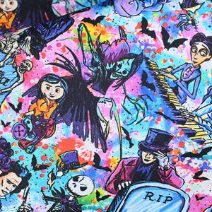 The Nightmare Before Christmas Fabric Halloween Fabric Anime Cotton ...