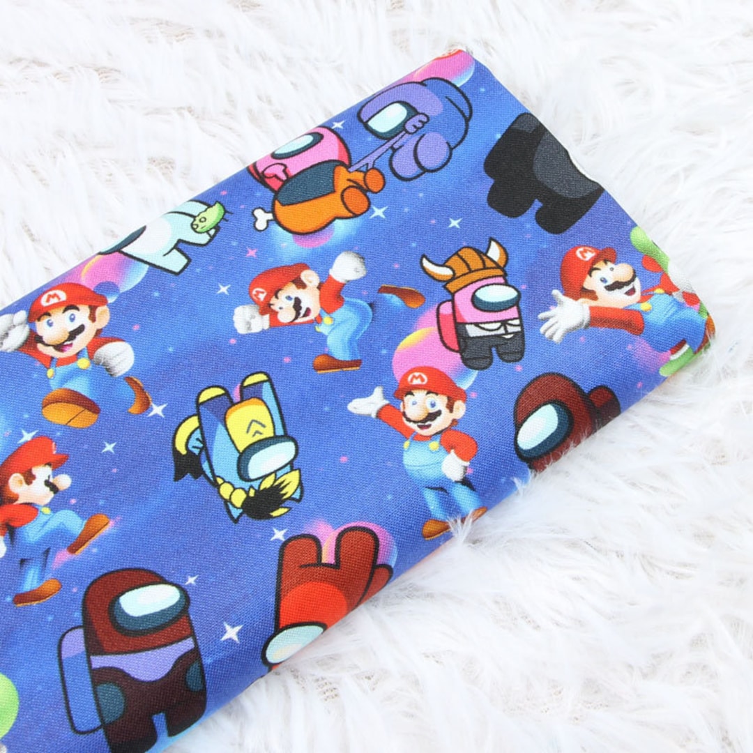 Super Mario Fabric Video Game Fabric Game Fabric Anime Cotton Fabric by ...
