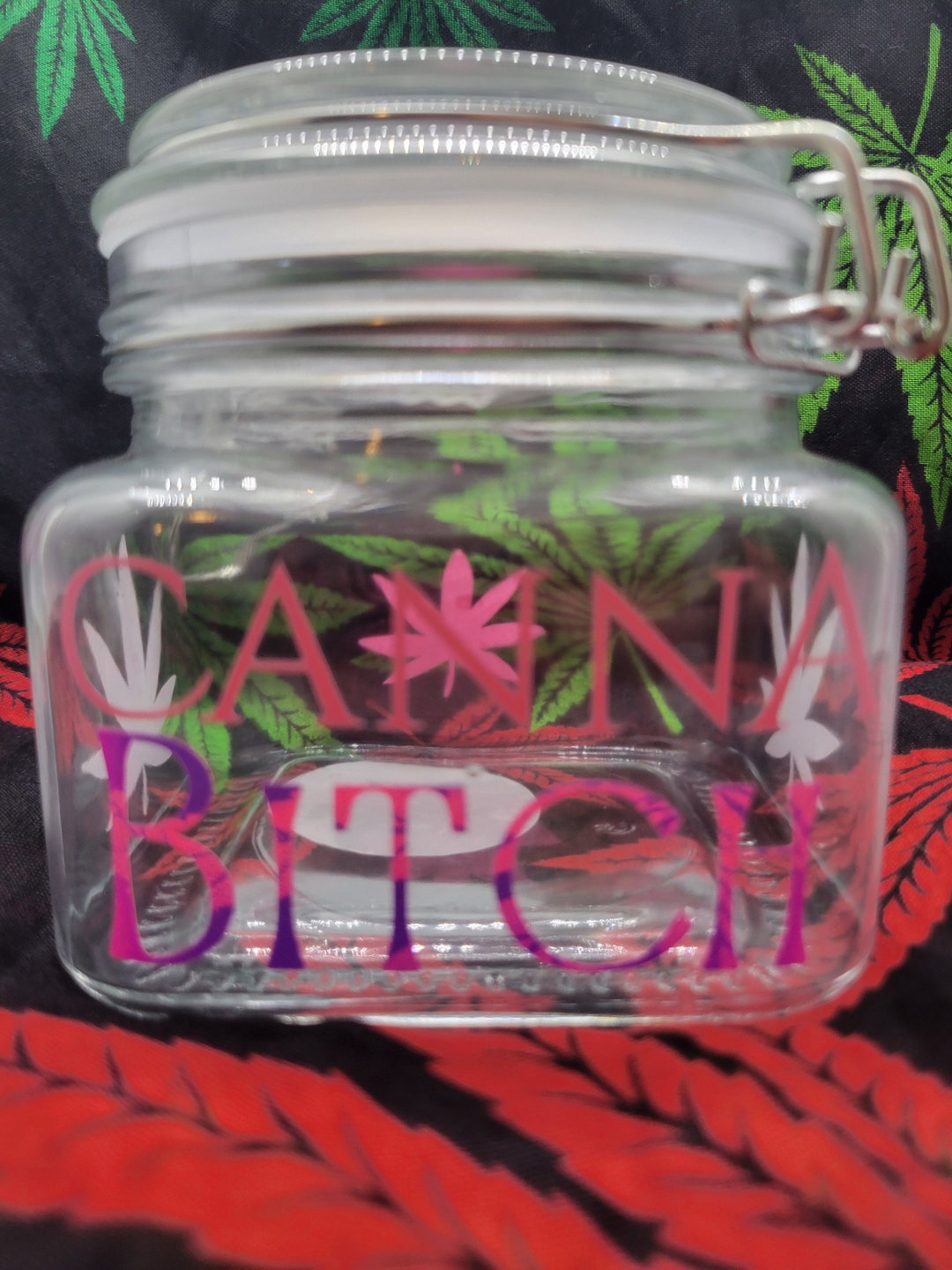 420 Cookie Jars Smoke Stash Container Cannister Green Accessories Barbie Backwoods Leaf Stoner ...