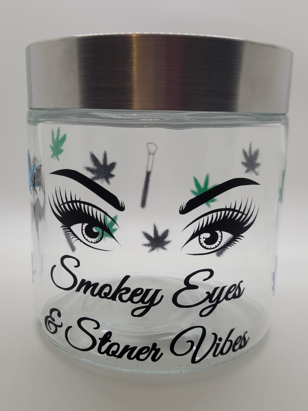 420 Jars Smoke Stash Cookie Edible Container Green Accessories Leaf Canna Mom Maryjane Puff Pot ...