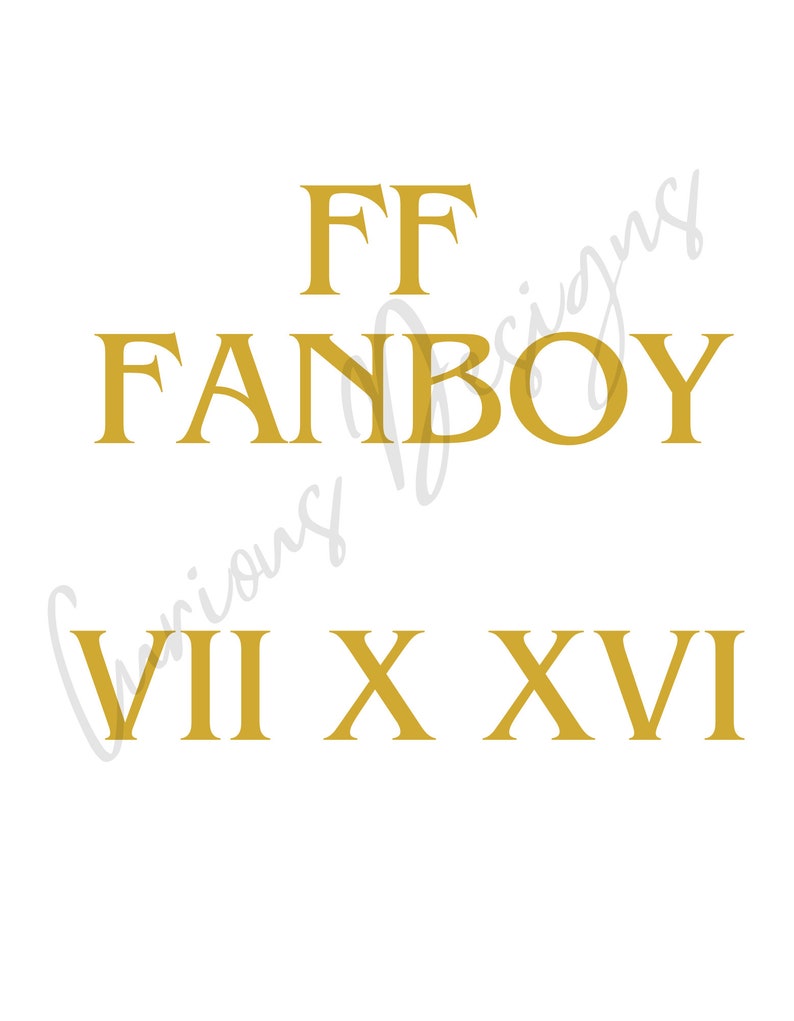 Final Fantasy VII Rebirth Decal Design or Png SVG JPEG Screen Print Cut ...