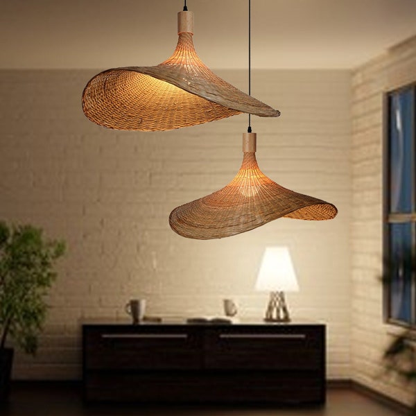 Bamboo Light Fixture - Etsy