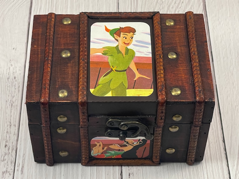Wooden Treasure Chest Featuring Illustrations From the Vintage Little ...