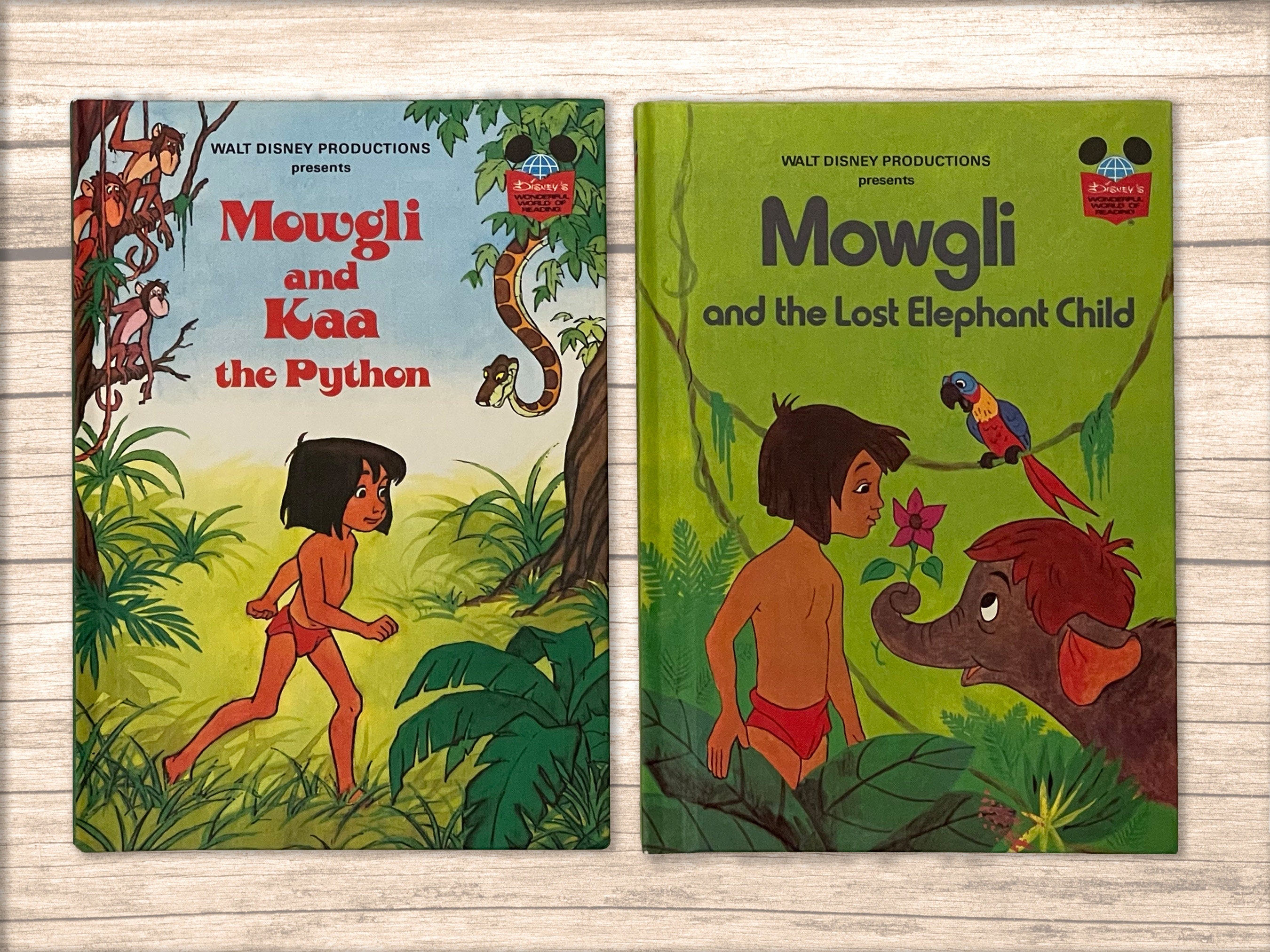 Mowgli and Kaa the Python, Mowgli and the Lost Elephant Child - Disney ...