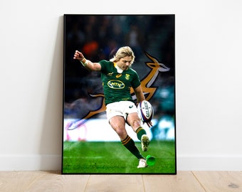 Springbok Face Sticker South Africa Flag Distressed Hier Kom Die Bokke ...