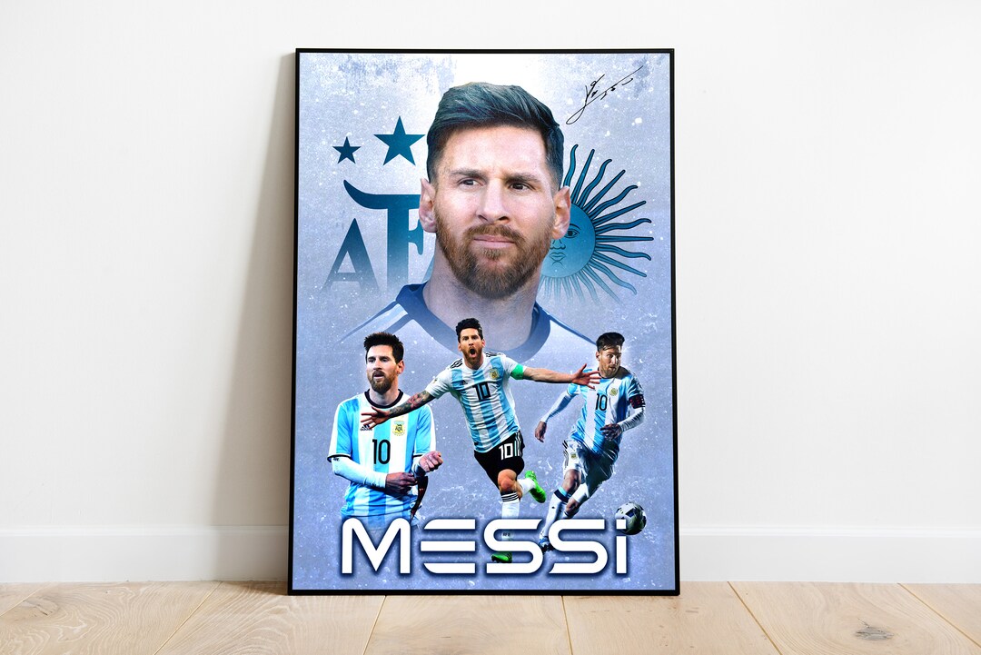 Lionel Messi Footballer Digital Poster *5 SIZES* - Etsy