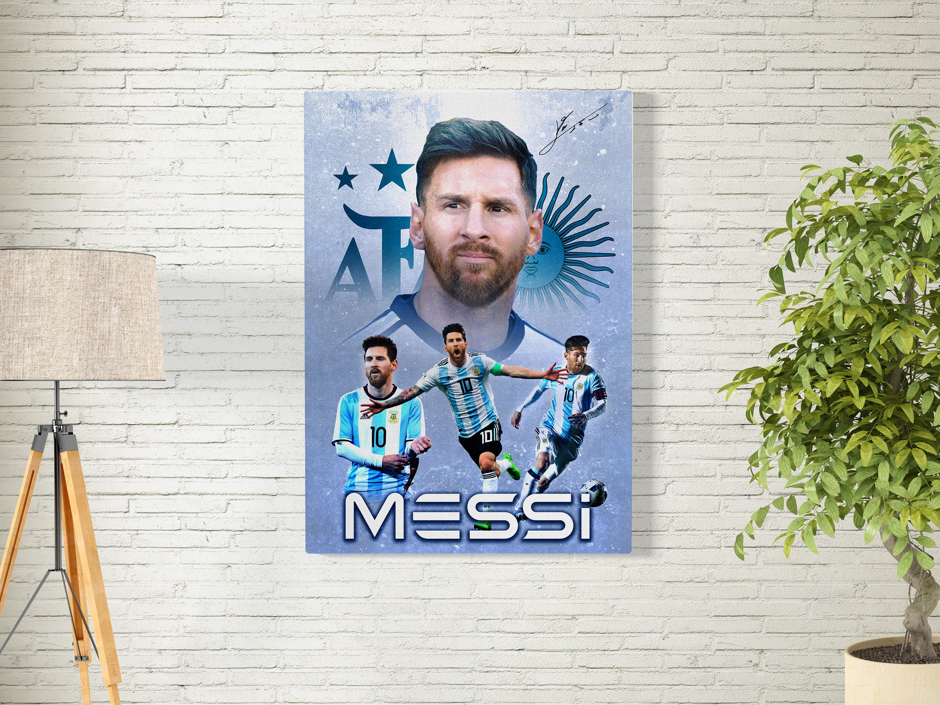 Lionel Messi Footballer Digital Poster 5 SIZES - Etsy