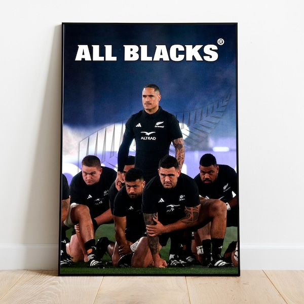 All Blacks Rugby Poster - Etsy