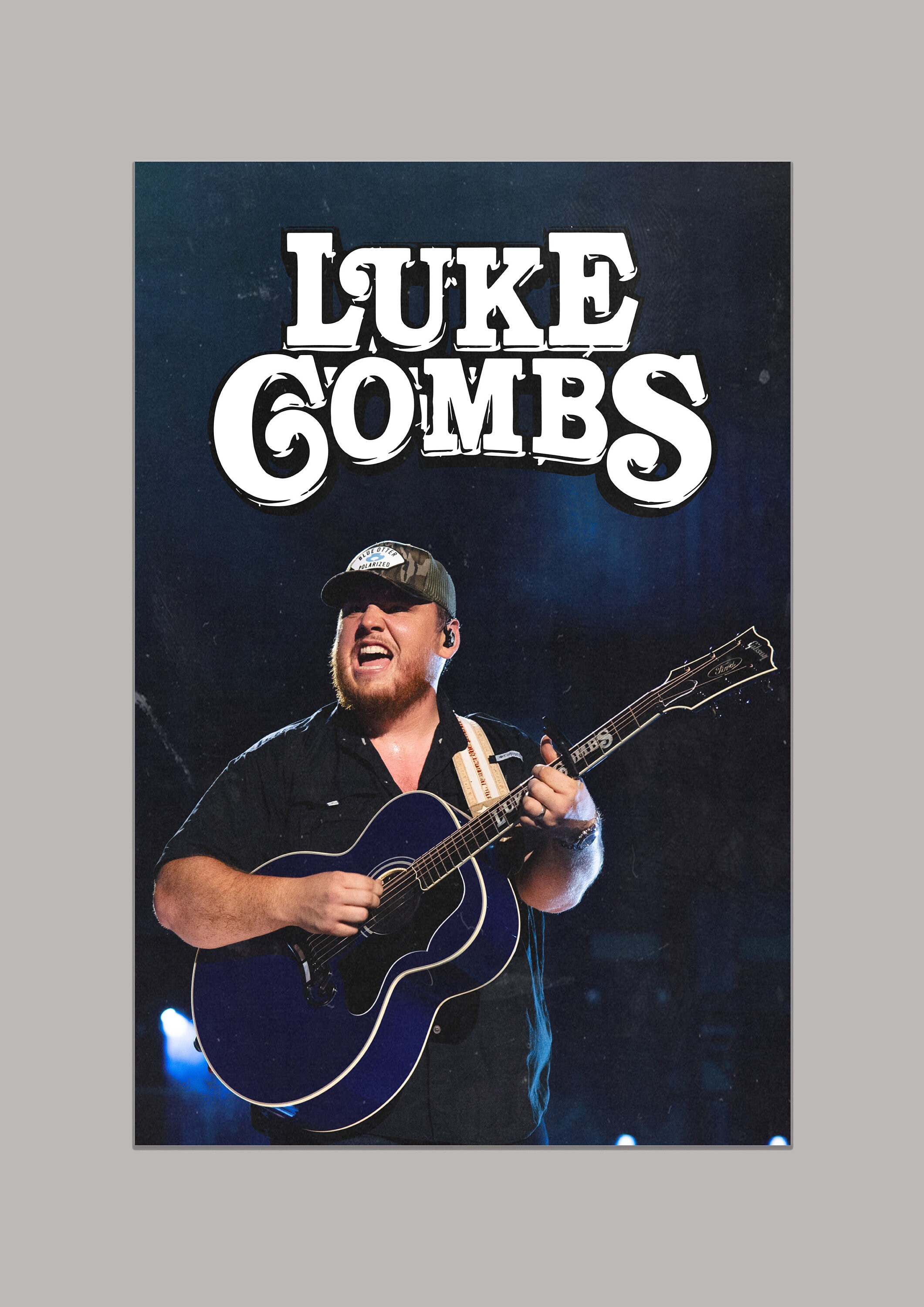 Luke Combs country Music Artist Digital Poster 4 SIZES INCLUDED - Etsy