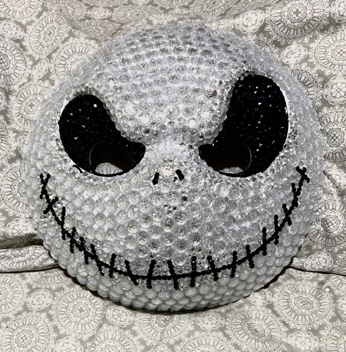 Bedazzled Jack Skellington Mask - Etsy