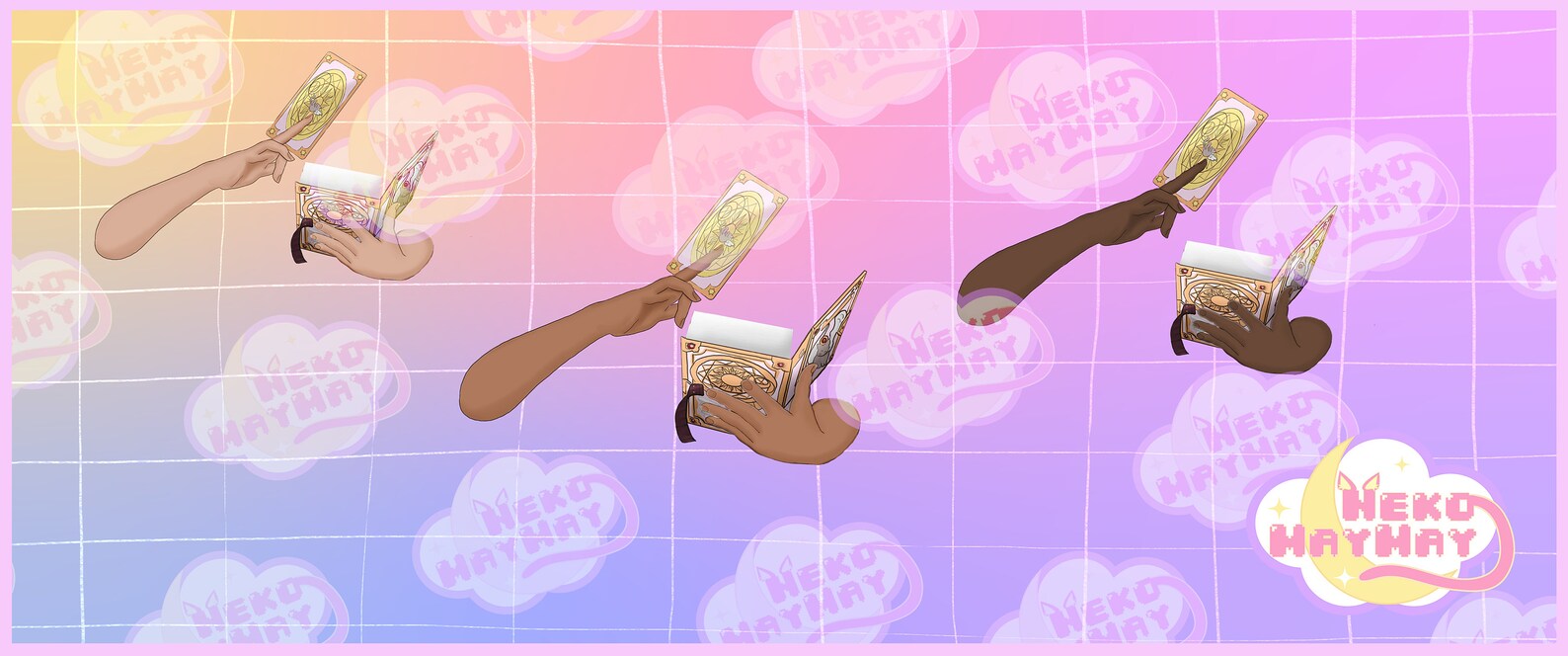 Vtuber Asset Holding Cat Clow Card Cat Clow Book - Etsy