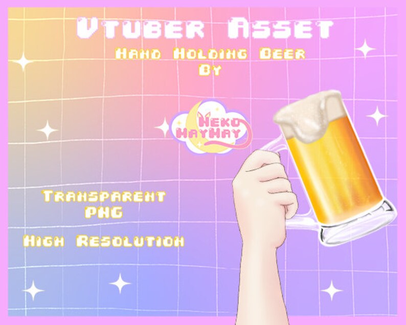 Vtuber Asset Hand Holding Beer - Etsy
