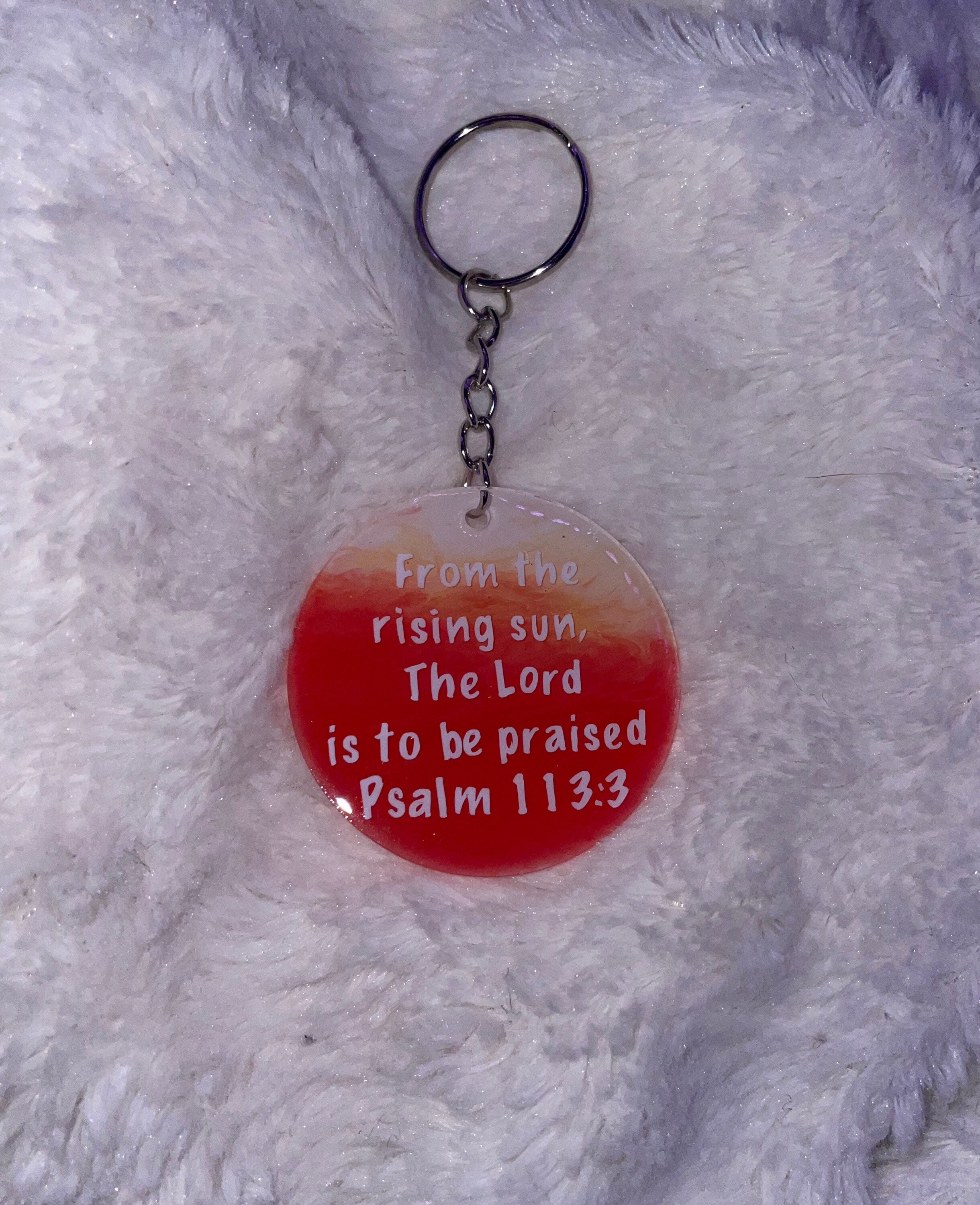 Sunrise, Praise the Lord Keychain With Butterfly Charm and Orange ...