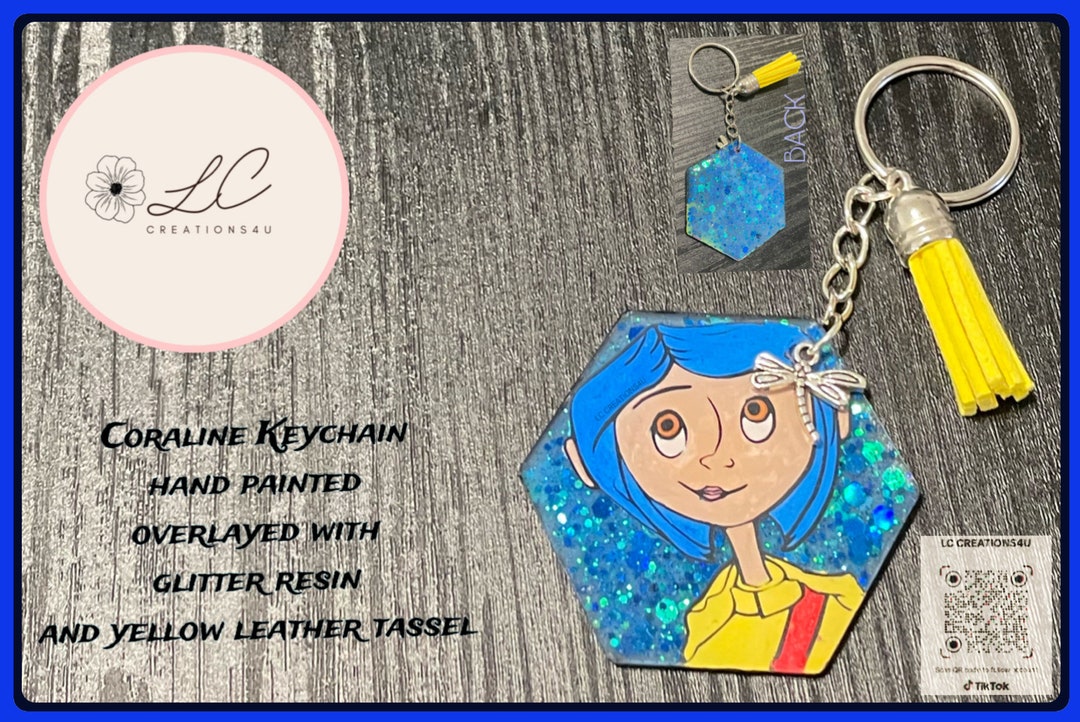 Coraline Inspired Keychain/backpack Tag/purse Charmsetc - Etsy