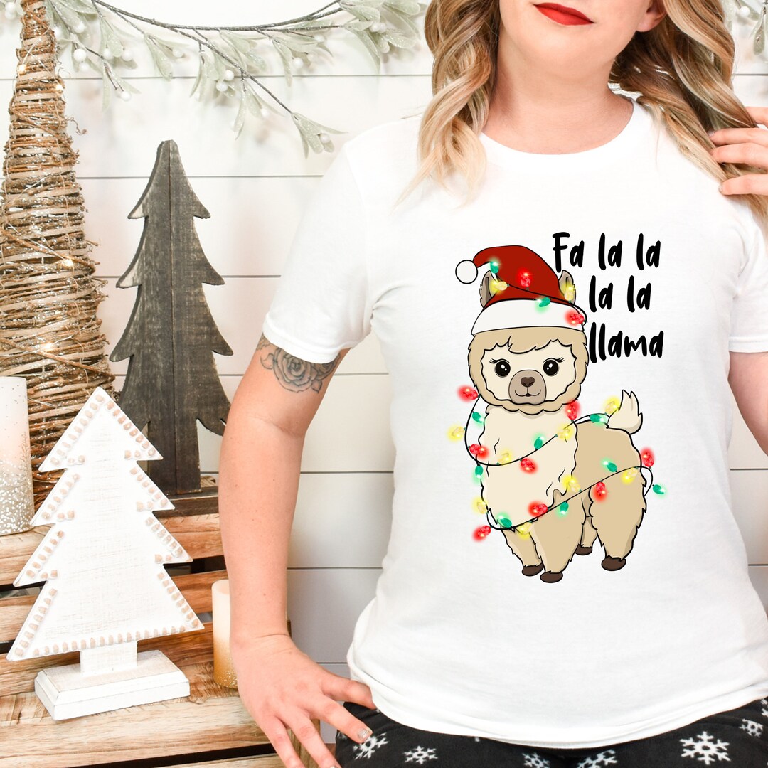 Fa La La La Llamas Adults Christmas Shirt - Etsy