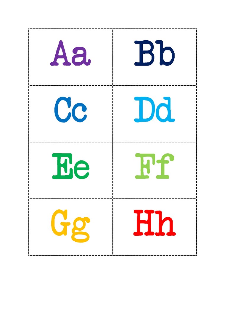 ABC Colorful Cards. Alphabet Cards. Rainbow Letter Flash Cards ...