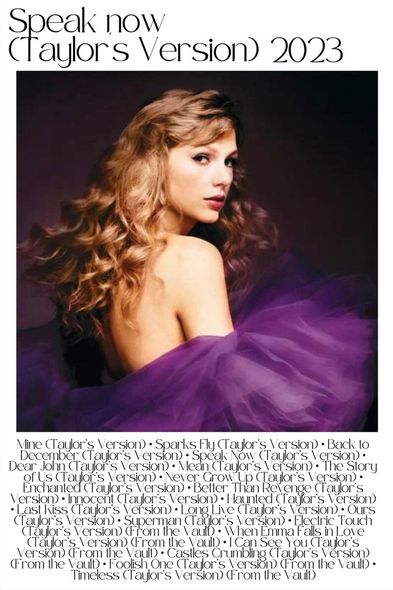 Taylor Swift Wall Art Album Covers Eras Tour Taylor's Version Swiftie ...