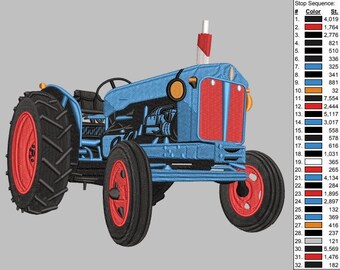 Fordson Tractor Embroidery - Etsy