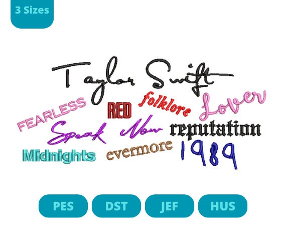 Taylor Swift Embroidery Design - Etsy