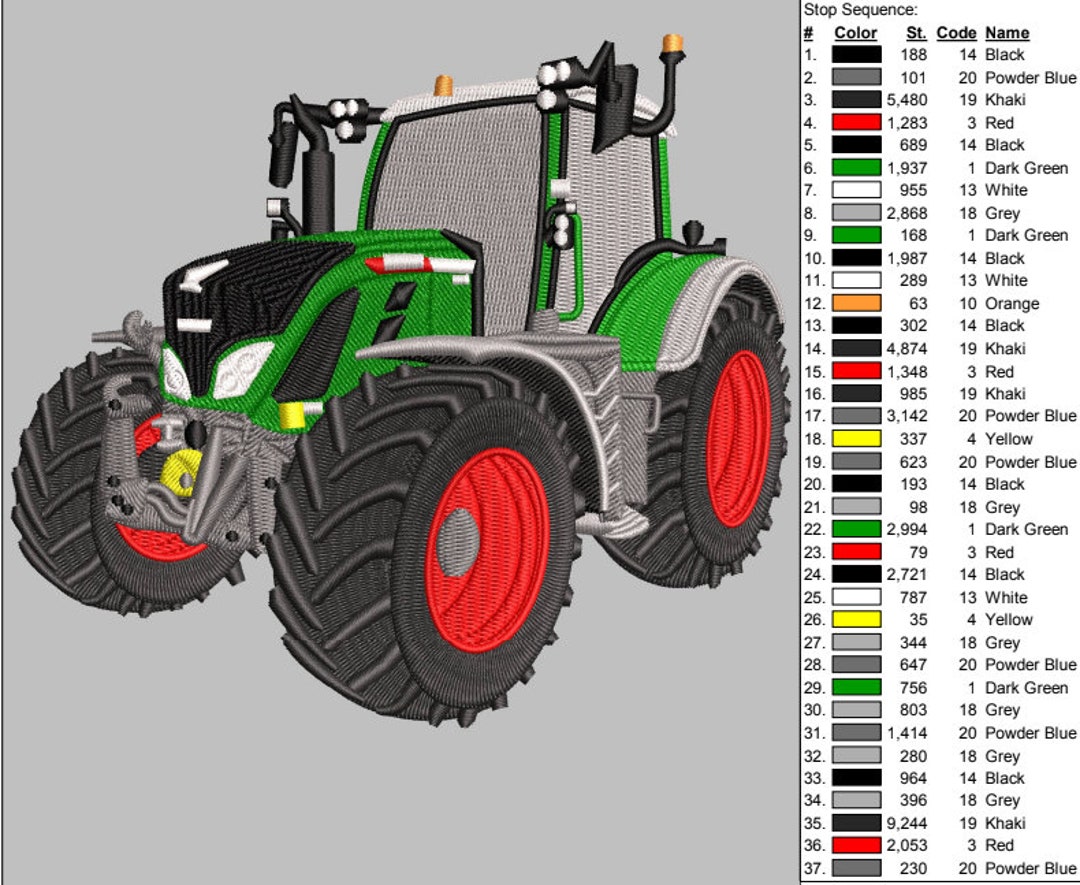 Fendt Tractor Embroidery Design - Etsy
