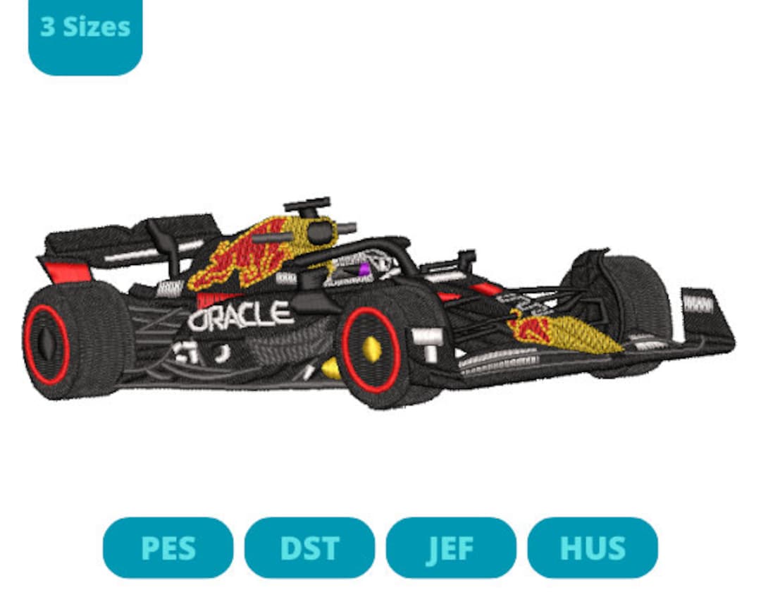 Red Bull F1 Car Embroidery Design - Etsy