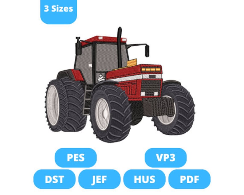 Tractor Embroidery Design - Etsy