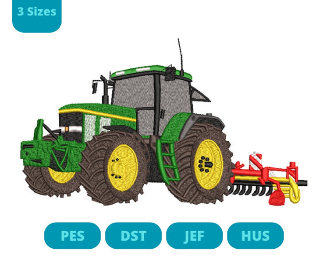 Tractor Embroidery Design - Etsy