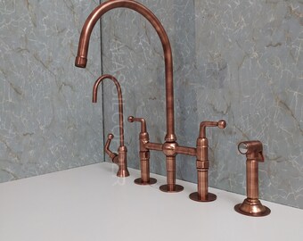 Copper Faucet With Sprayer - Etsy