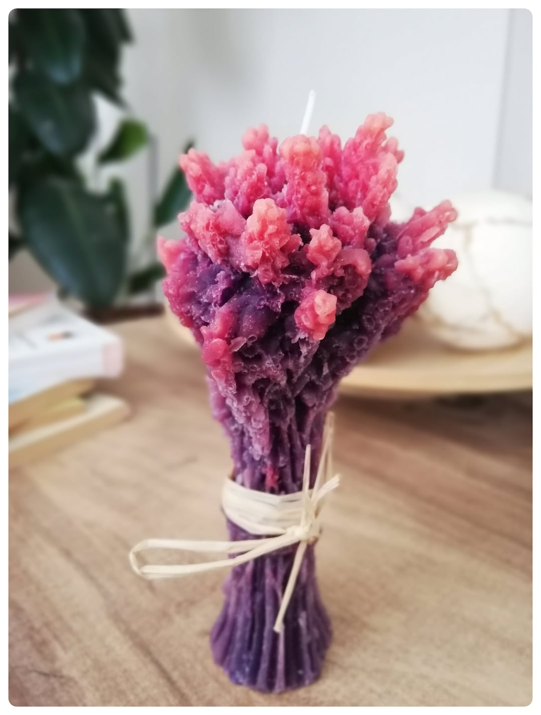 Flower Shaped Candle, Decorative Purple Candles, Vanilla Scented Candle ...