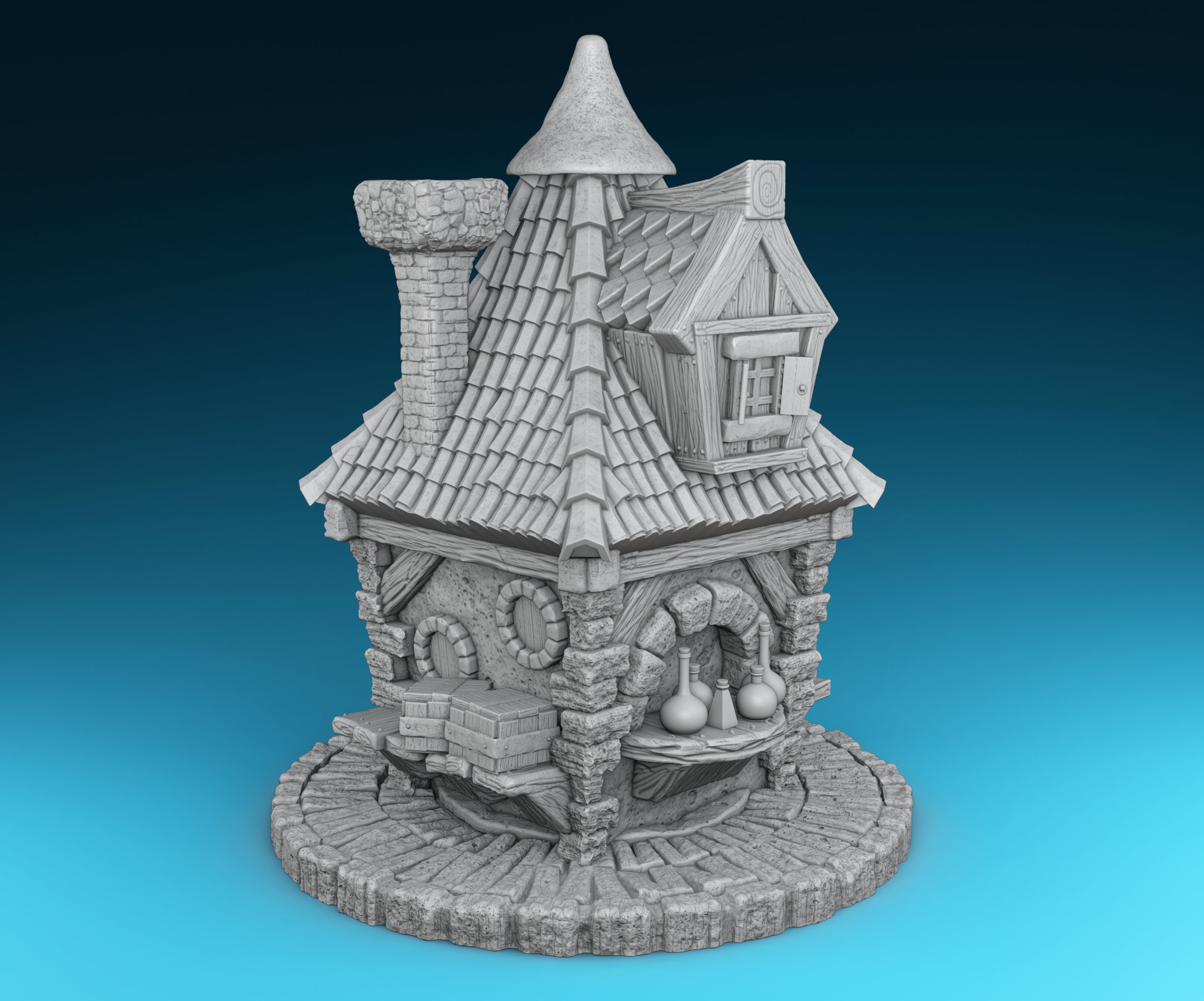 Medieval Village | Alchemist Potion Shop | Magic Cauldron | Mages Tower ...