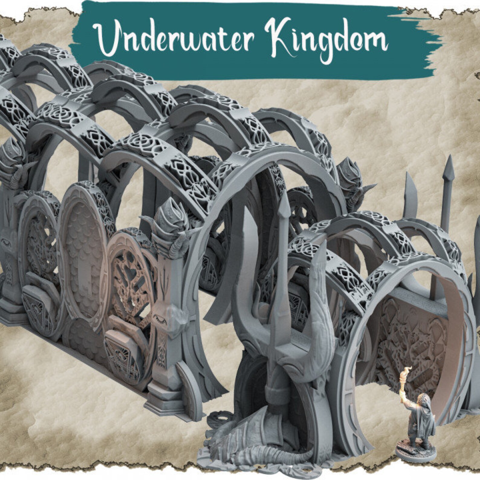 Sunken Citadel of Eternal Tides | Underwater City | 3D Printing | DND ...